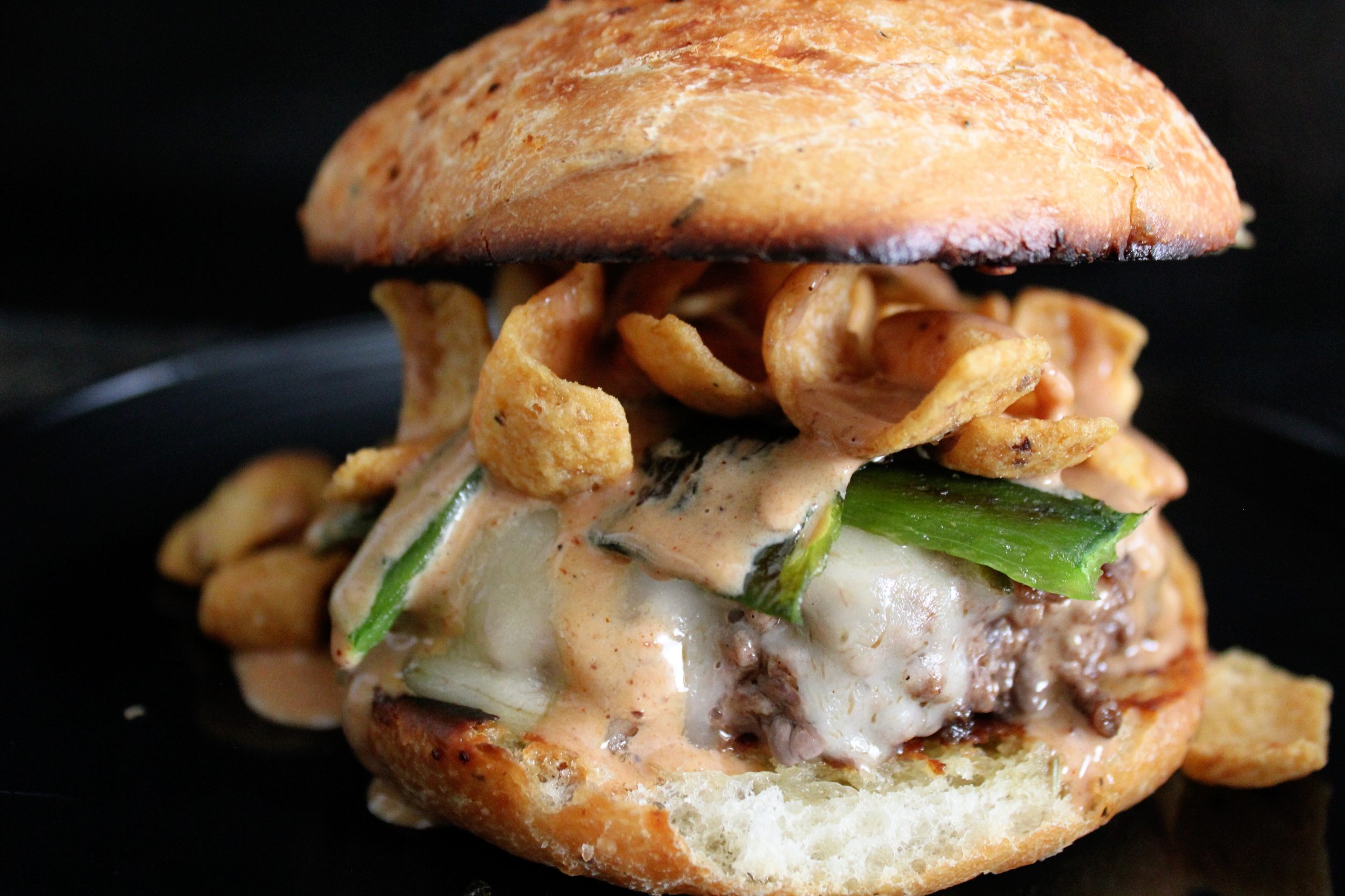 New Mexico-Style Hatch Chile Barbecue Burger