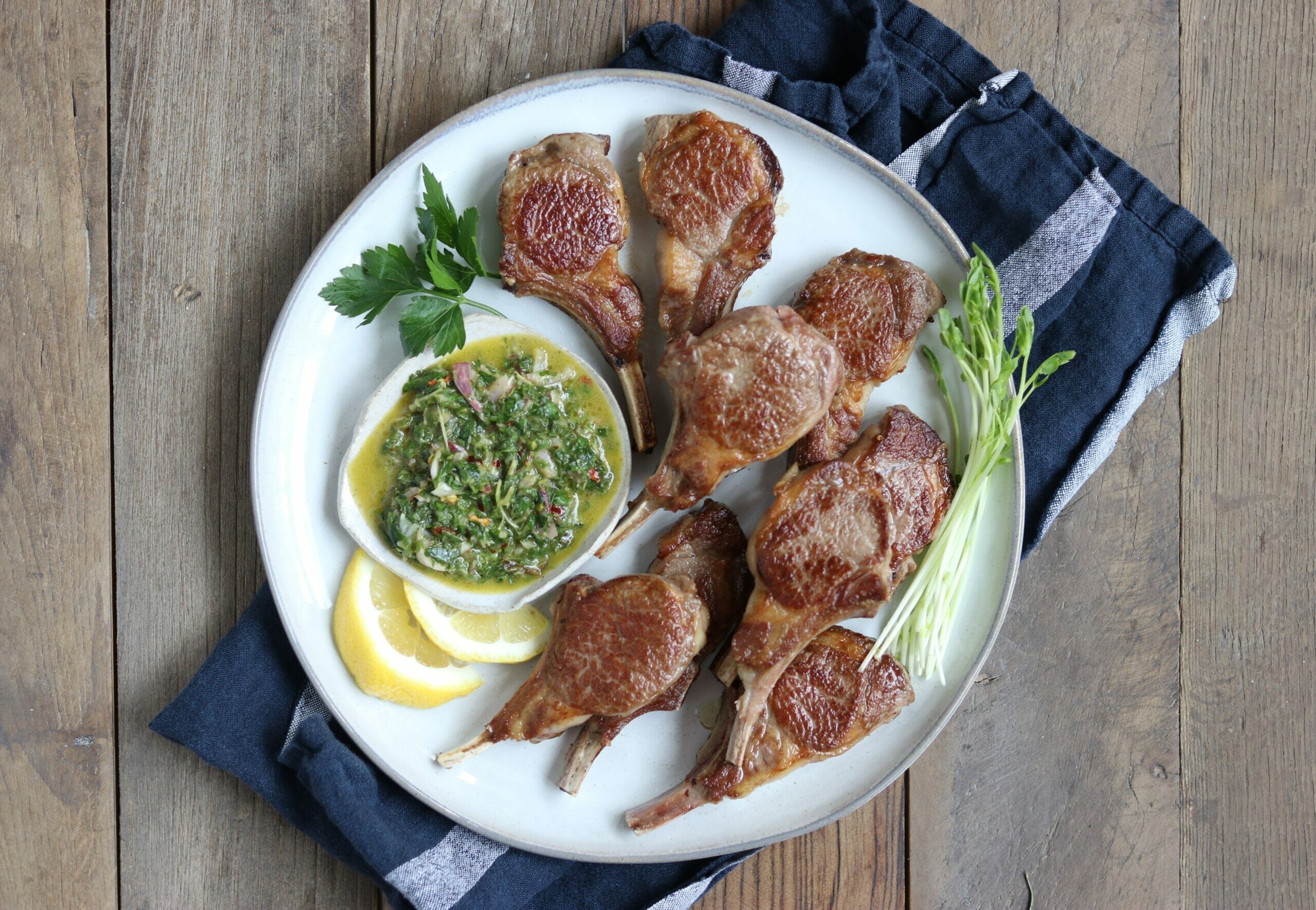 Lamb Rib Chops with Zesty Mint Relish Recipe