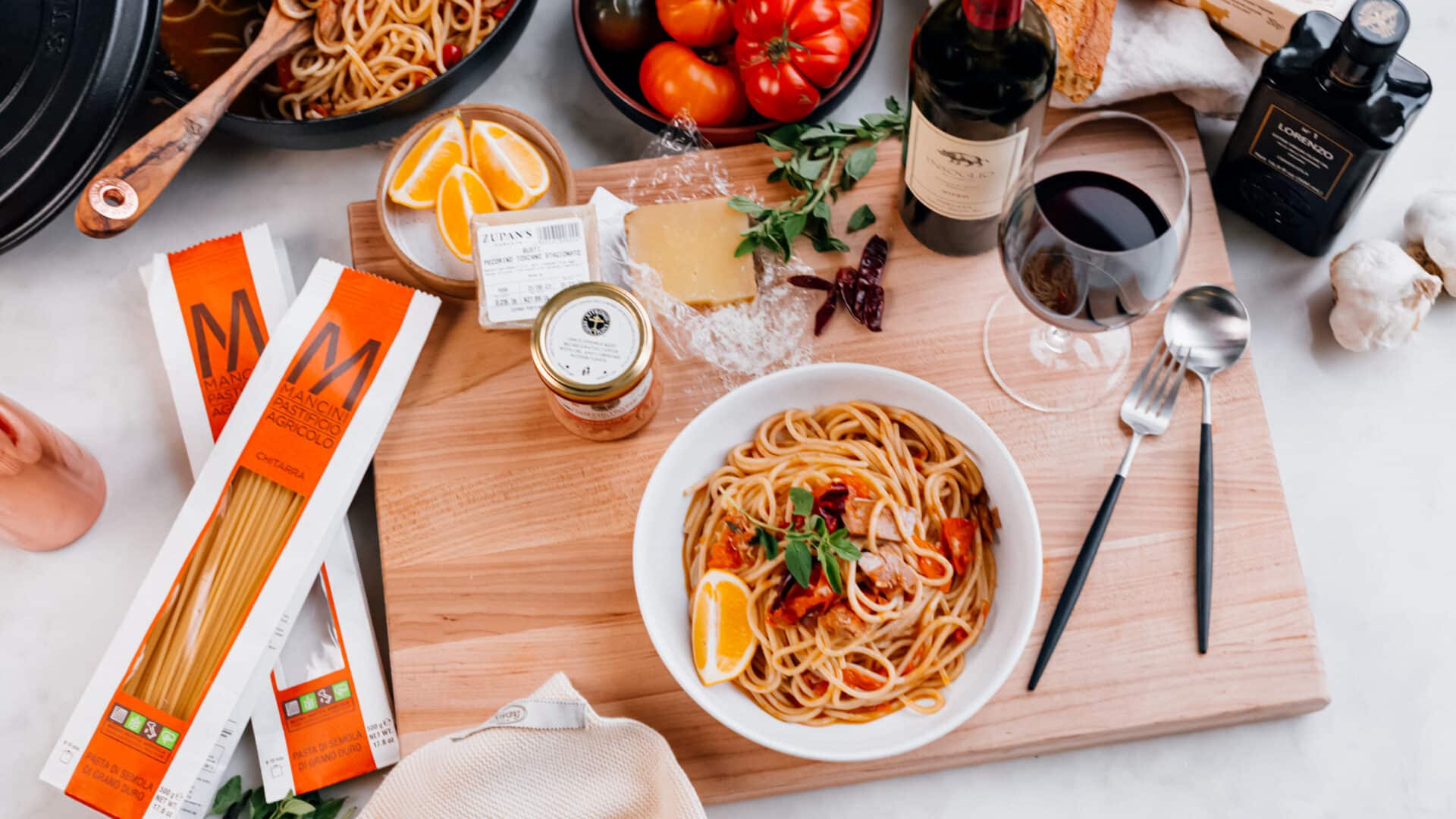 Tuna Pasta with Spicy Calabrian Red Peppers